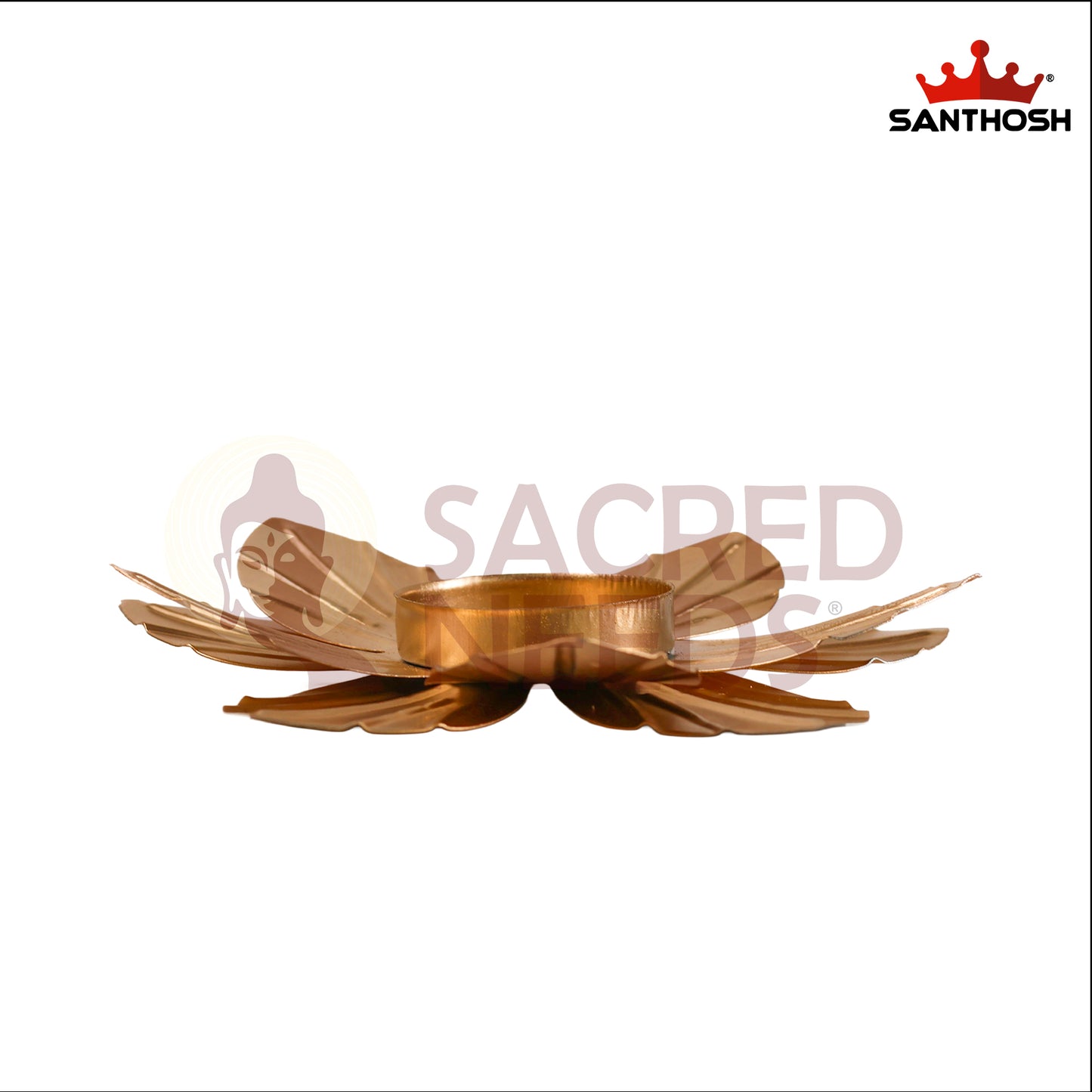 Iron Flower Deepam Holder – 5 Inch Length | Traditional Oil Lamp Stand ...