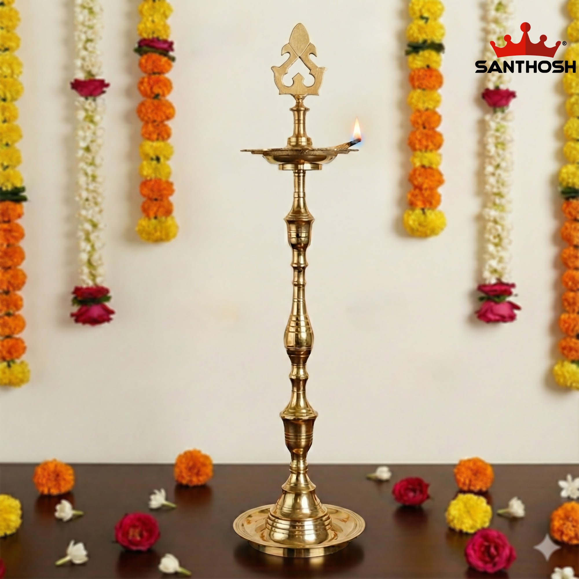 Brass Box Kuthu Vilakku – 23 Inch | Heavy Traditional Brass Deepam for ...
