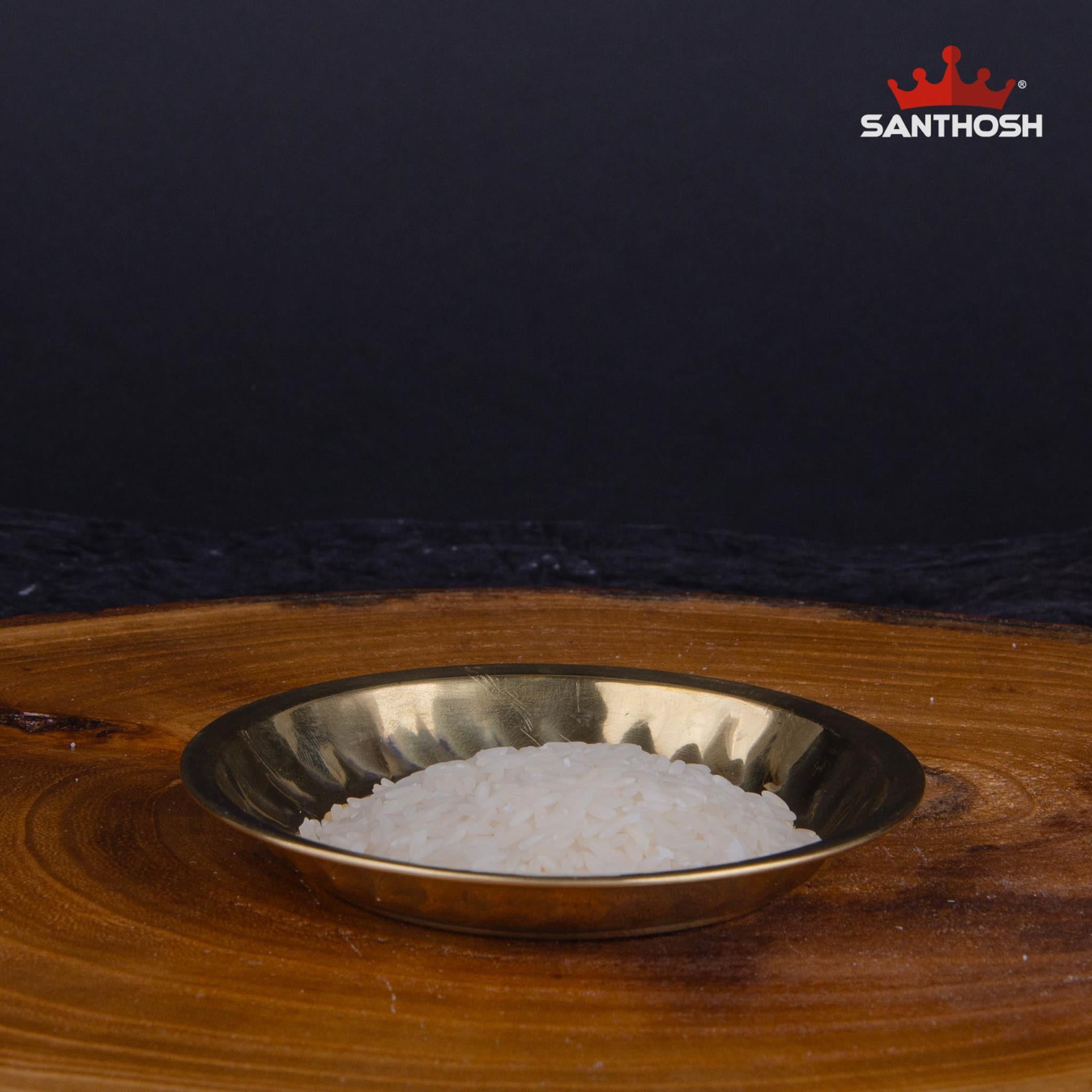 ICC Rice Plate – 1 Inch Height | Brass Plate for Serving Rice, Pooja ...