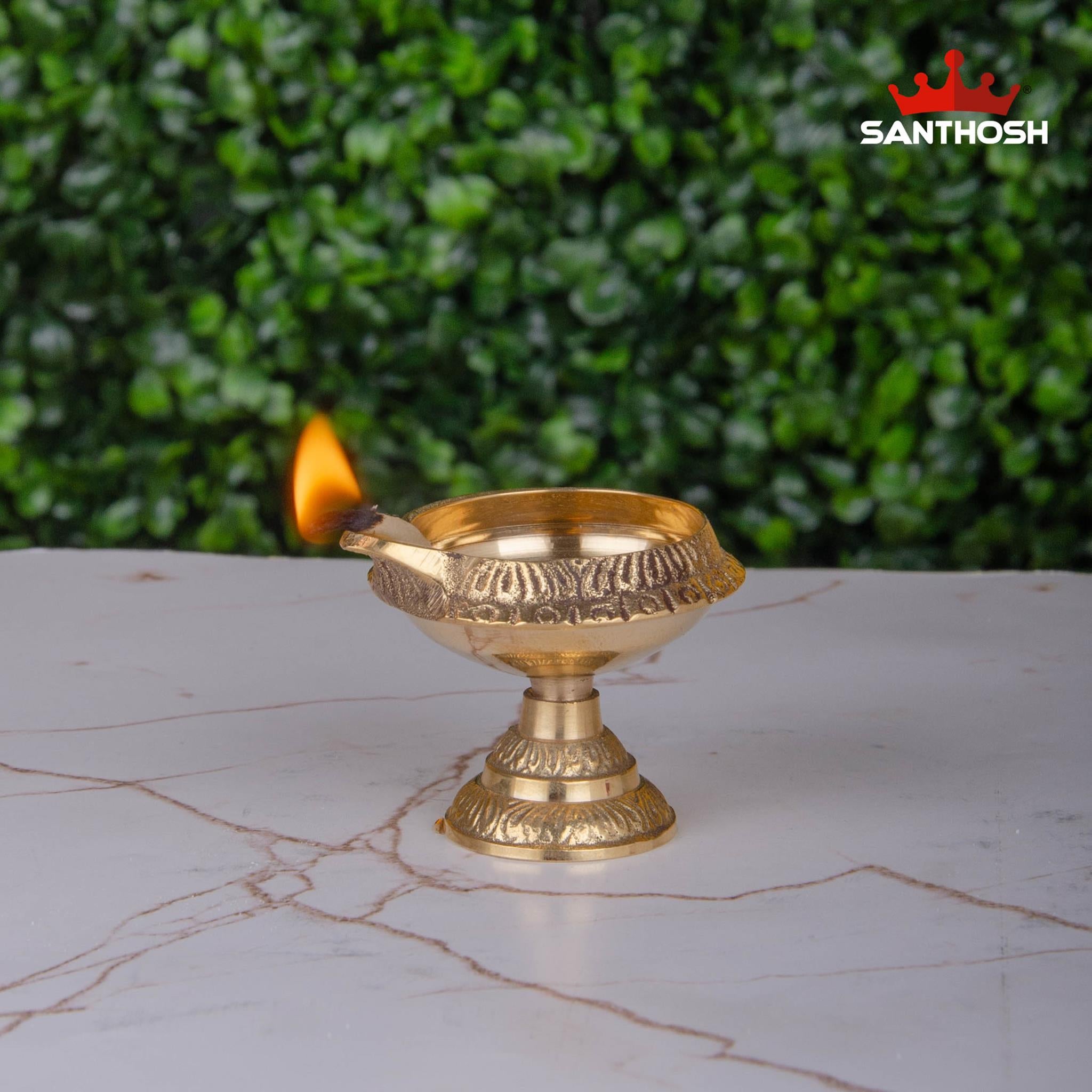 Brass Kuber Deepam Stand – 1.4 Inch Height | Stable Stand for Kuber Di ...