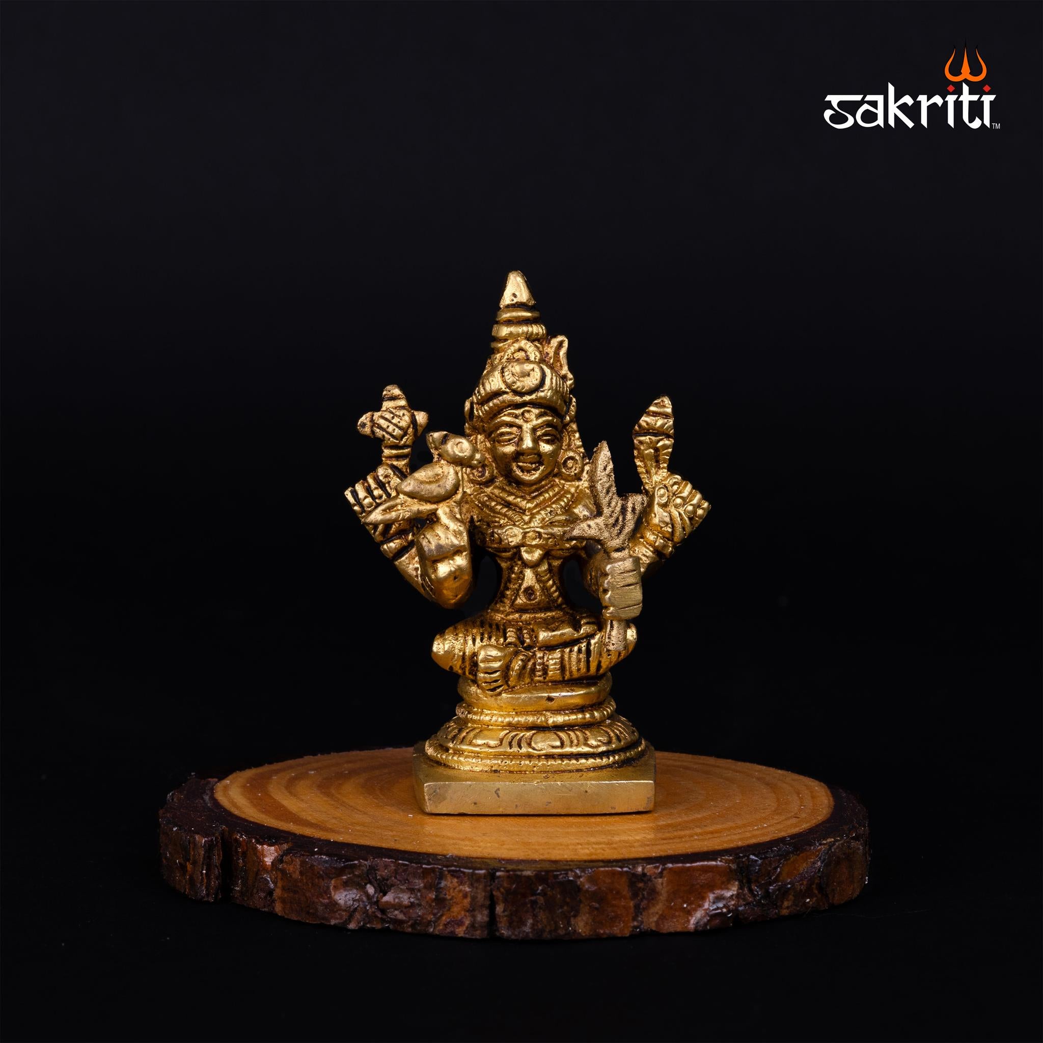 Brass Kamakshi – 2.9 Inch | Miniature Kamakshi Devi Idol for Pooja Roo ...