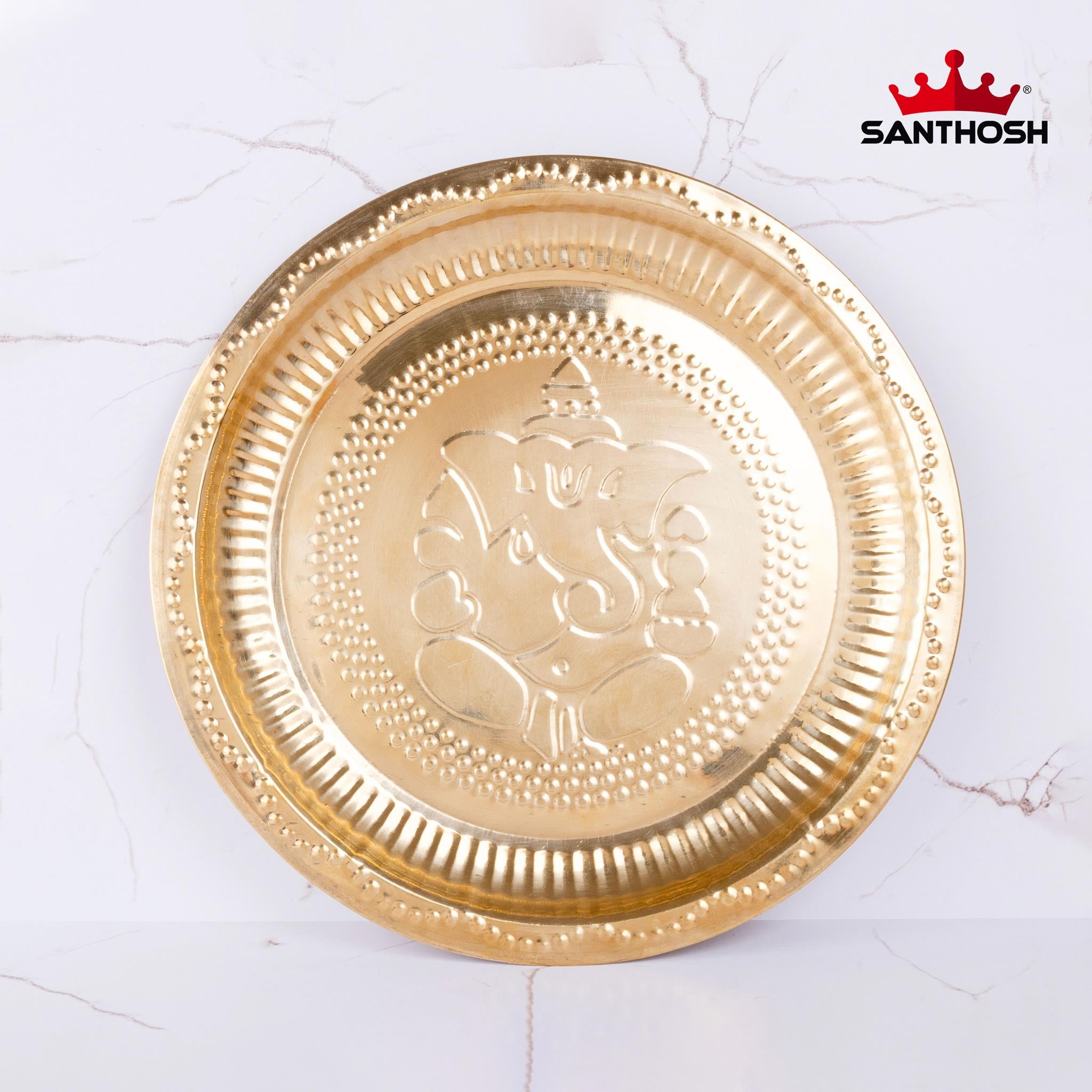 ICC 30G Nagas Plate – 0.7 Inch Height | Premium Brass Pooja Plate for ...