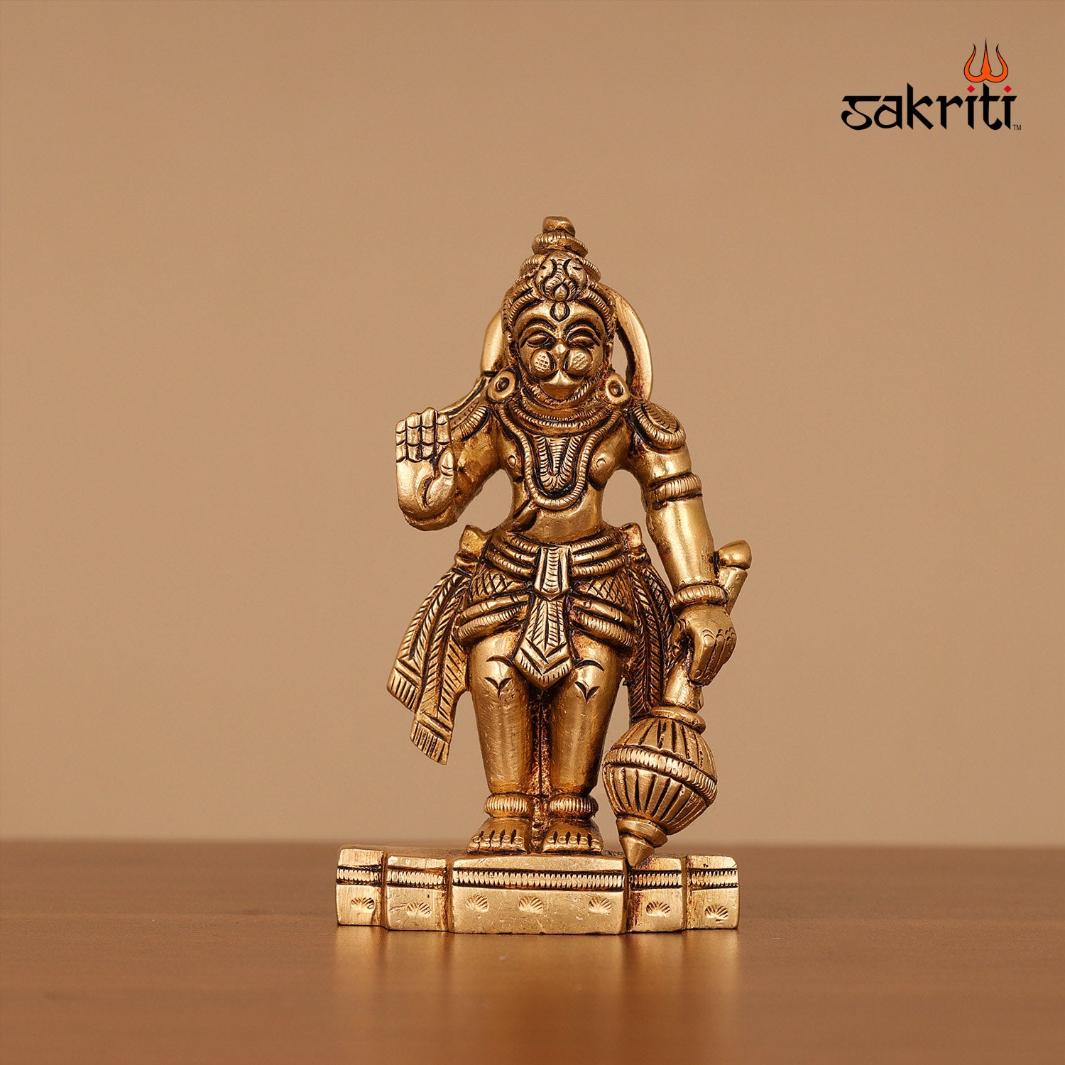 Brass Standing Hanuman – 3.8 Inch Height | Devotional Hanuman Idol for ...