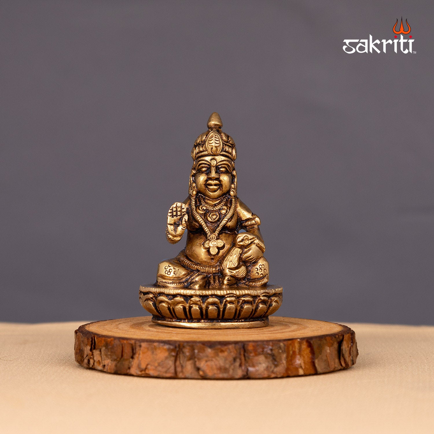 Brass Kuberan – 2.7 Inch Height | Miniature Lord Kubera Idol for Locke ...
