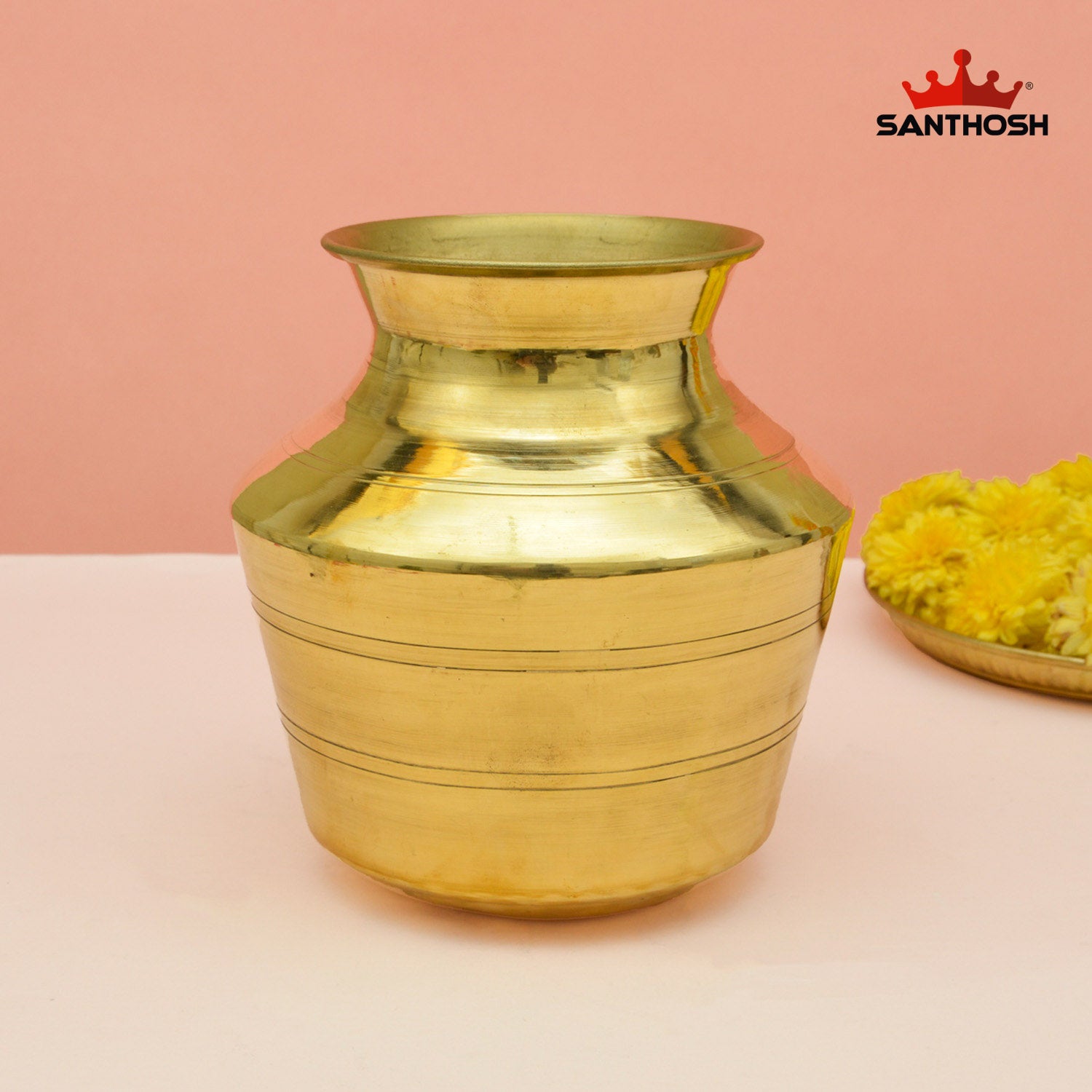 ICC Kumba Chambu – 6.7 Inch Height | Traditional Brass Water Pot for K ...