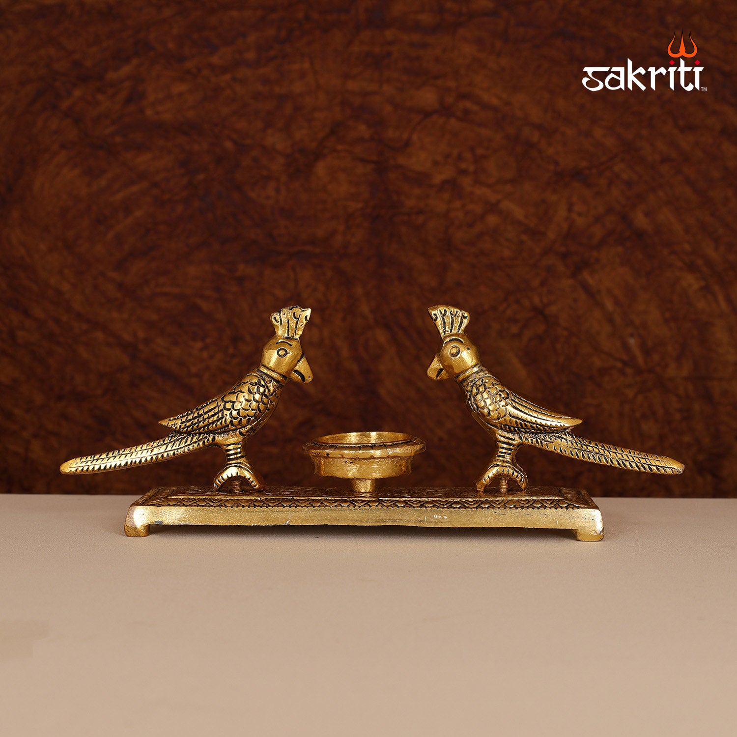 Aluminium Double Parrot Figurine Gold Polish – 10 Inch Length Wall or ...