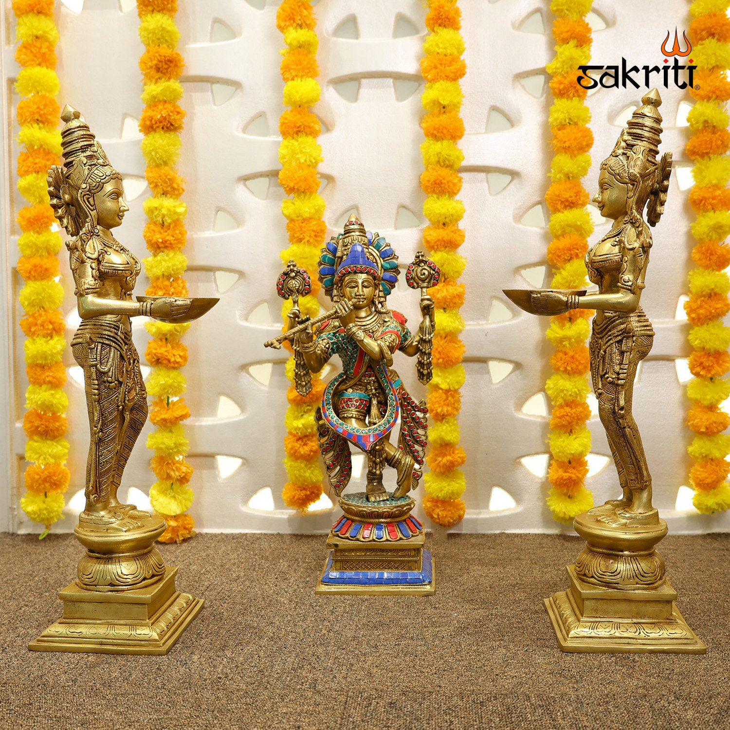 Brass Pavai Vilakku – 23 Inch Traditional Deepam Lady Statue for Home ...