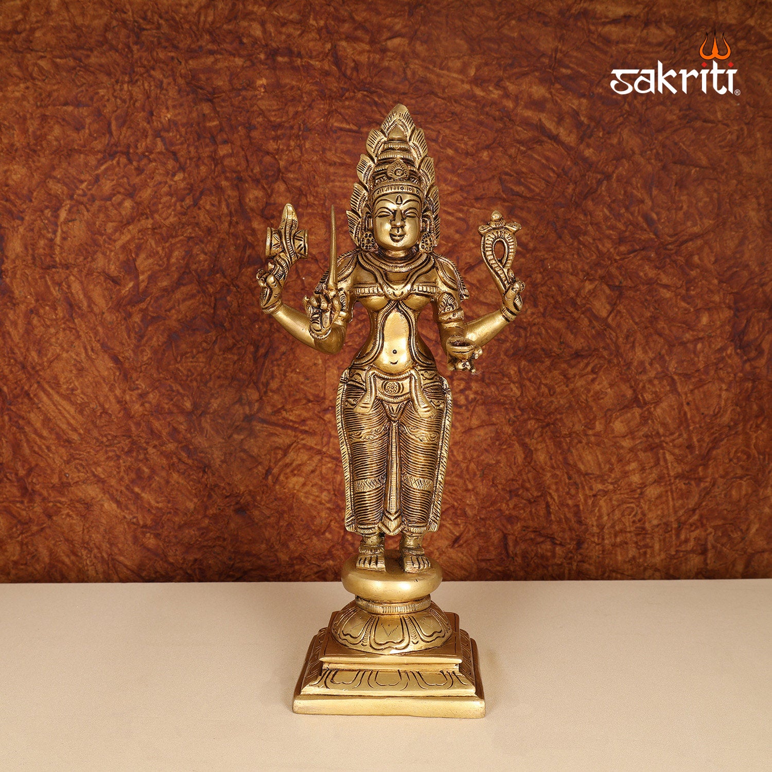 Brass Mari Amman – 11.5 Inch Powerful Folk Deity Idol for Health & Pro ...