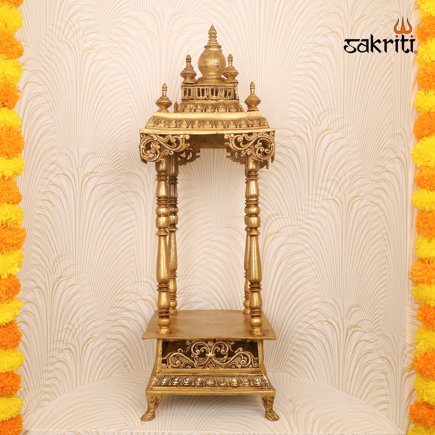 Brass Puja Temple / Mandir for Home – 32 Inch Spiritual Setup – Sacred ...