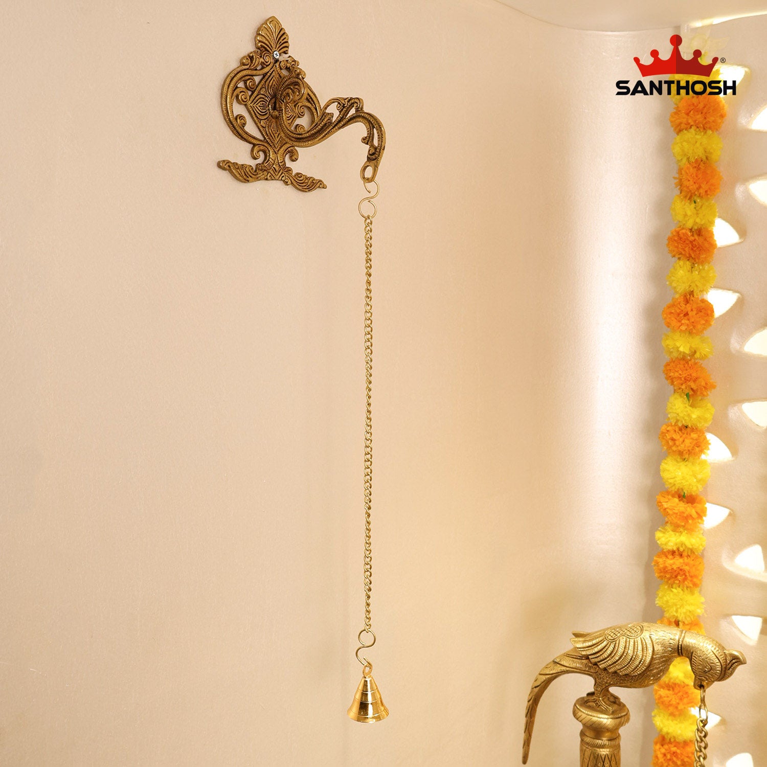 Brass GP Door Bell – 2.3 Inch Sacred Entry Chime – Sacred Needs