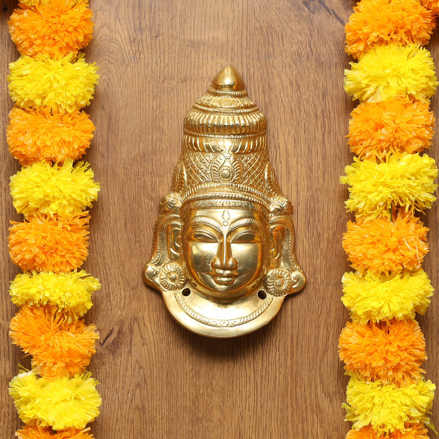 Brass Amman Face Wall Mounted – 8 Inch South Indian Goddess Decor ...