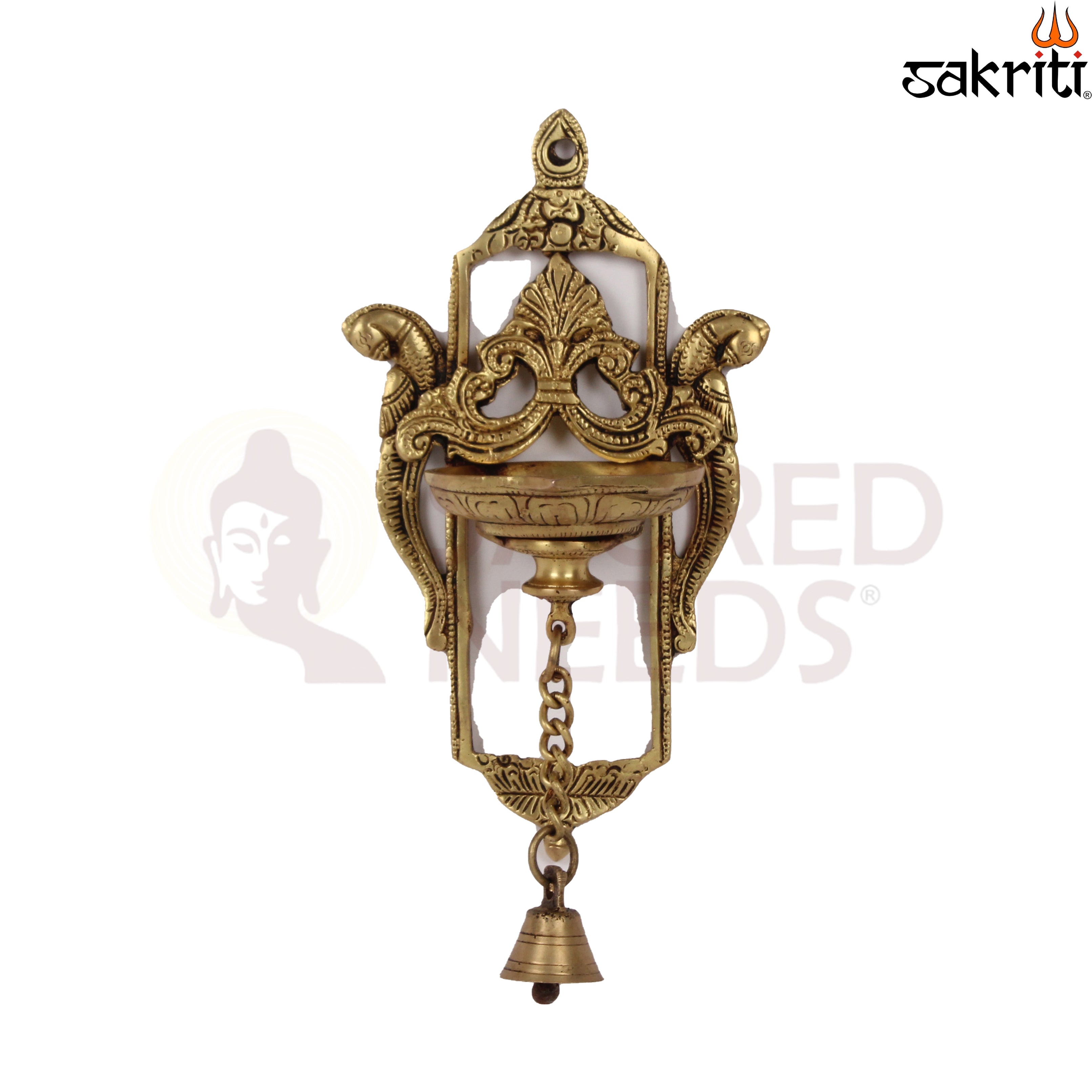 BRASS HANGING DEEPAM WITH BELL – Sacred Needs