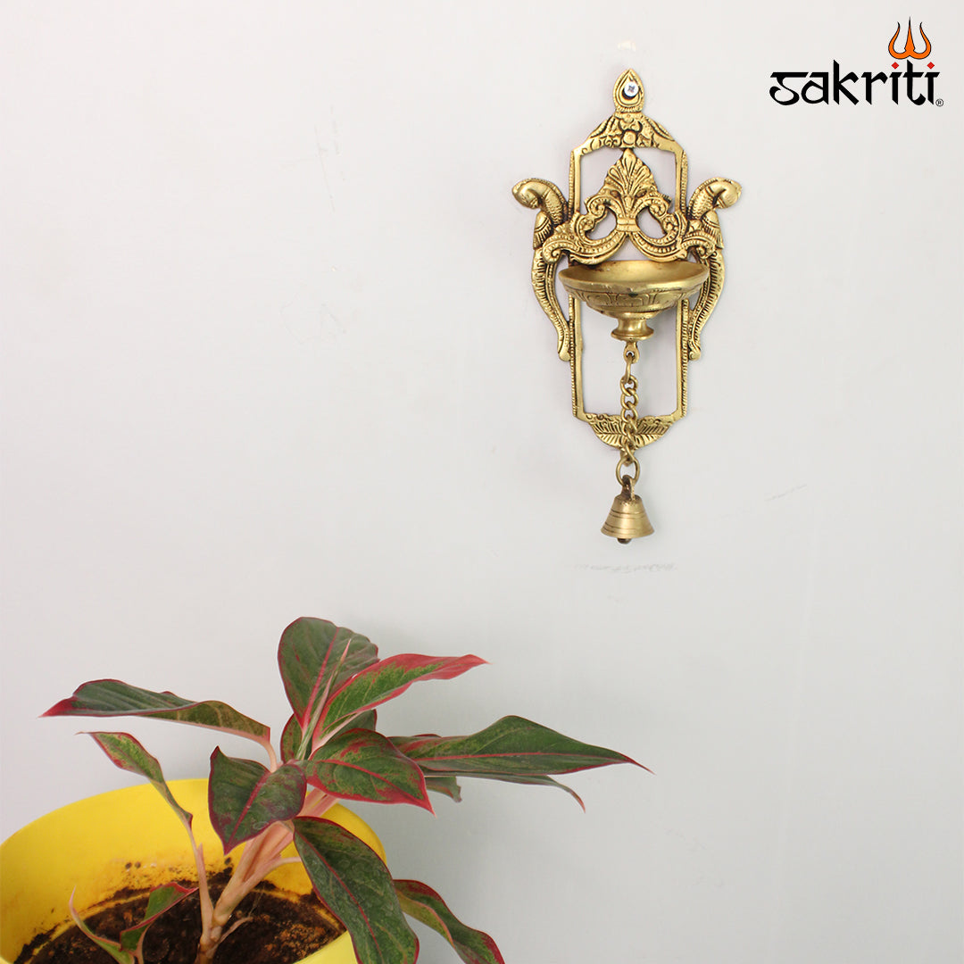 BRASS HANGING DEEPAM WITH BELL – Sacred Needs
