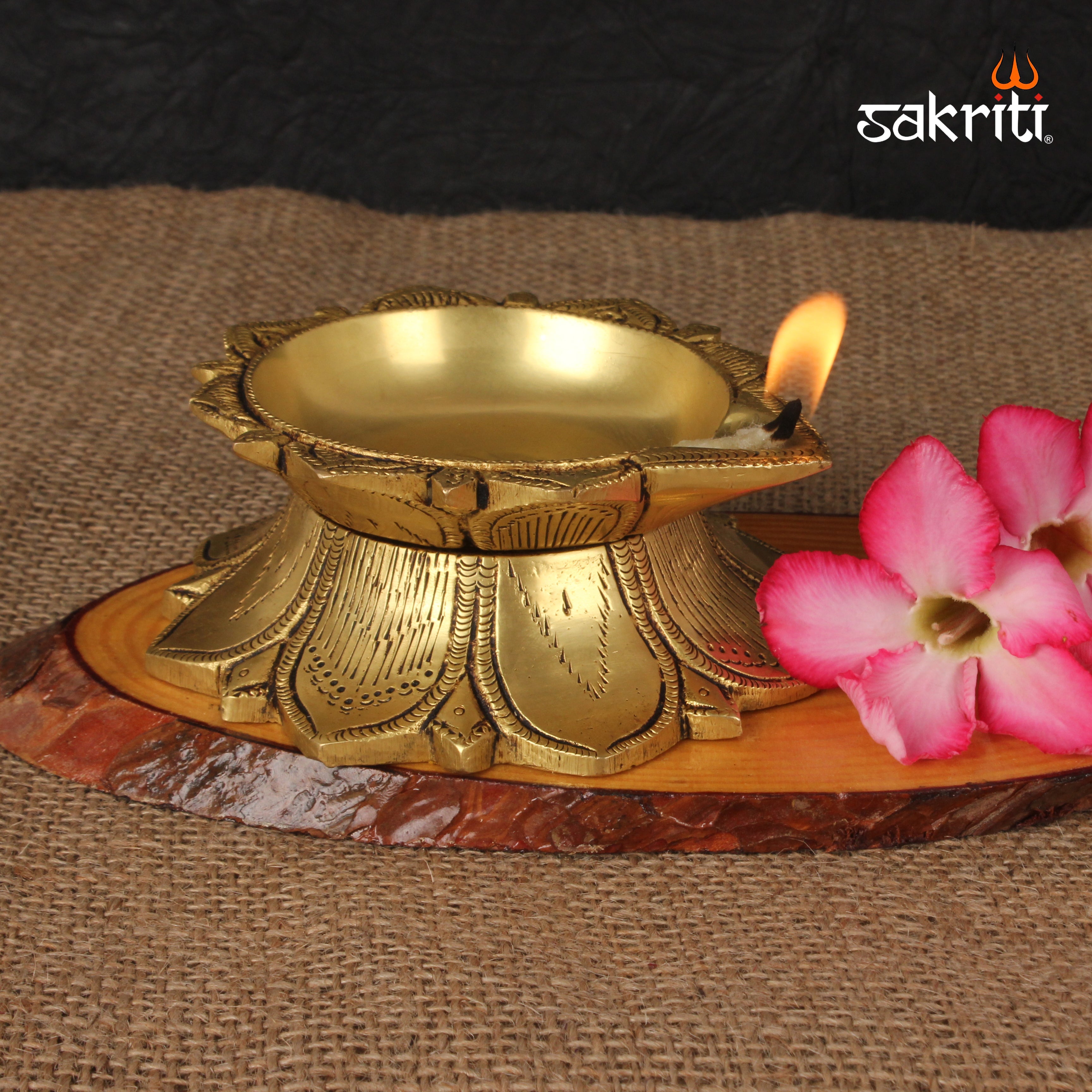BRASS LOTUS DEEPAM – Sacred Needs