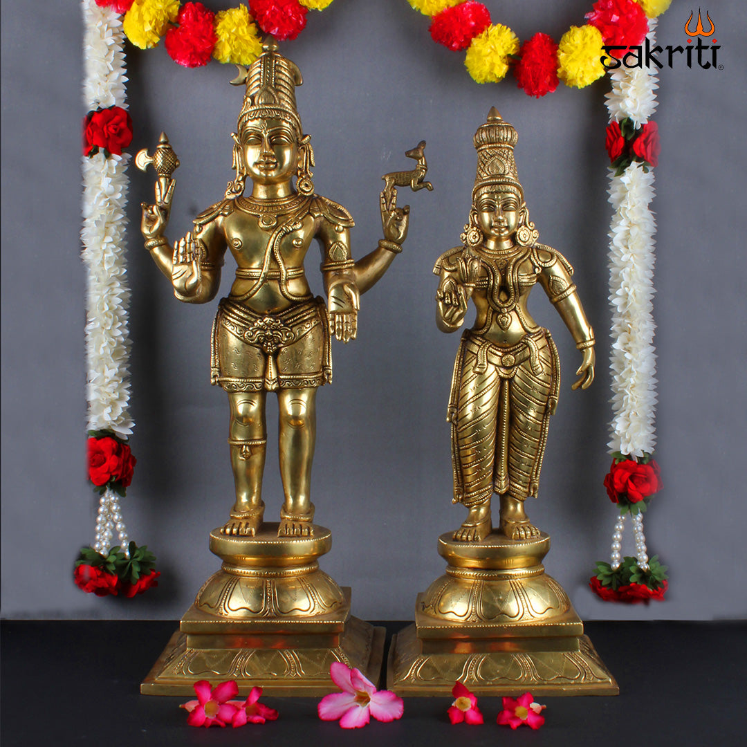 BRASS SHIVAN PARVATHI (2 PCS) – Sacred Needs